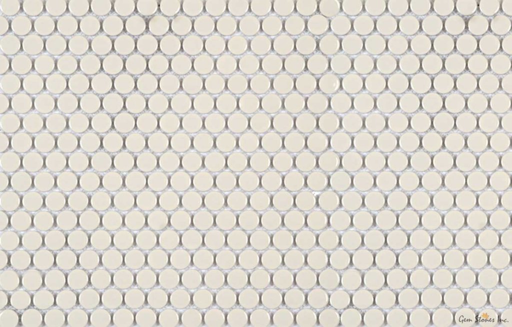 Bone Penny Round Mosaic