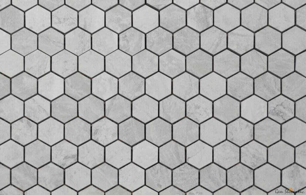 Eterna Imperial Grey 2″ Hexagon Porcelain Mosaic
