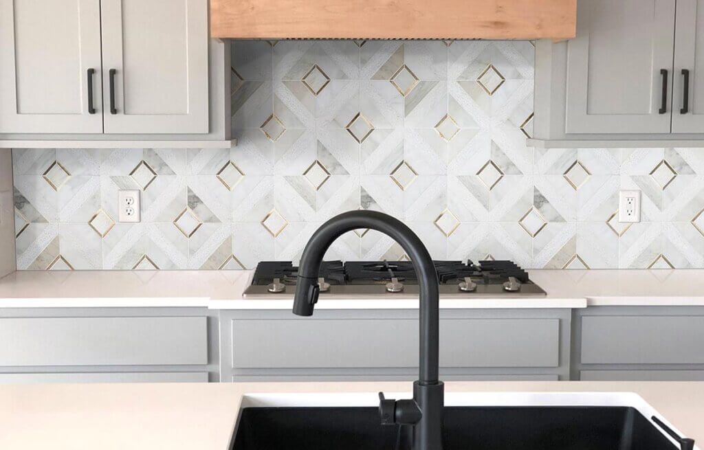 Verona Gold Pattern Marble Mosaic