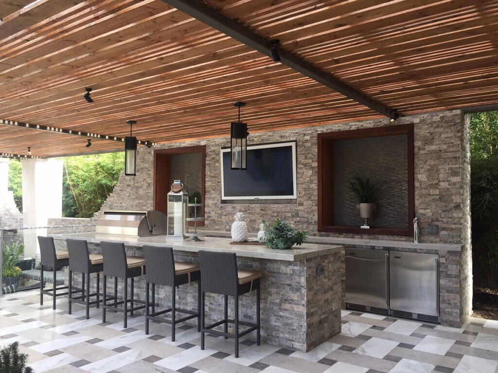 Silver Travertine Ledger Panel