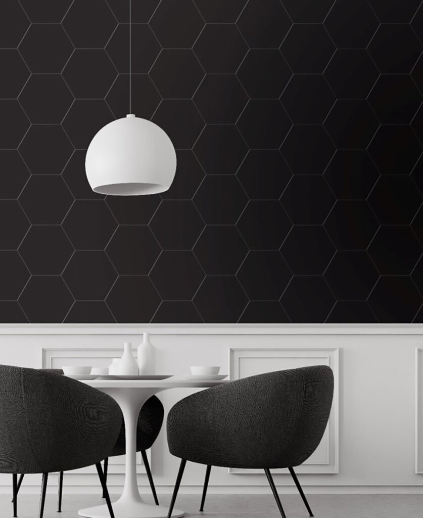 Hexley Graphite 10″ Matte Hexagon Porcelain Tile
