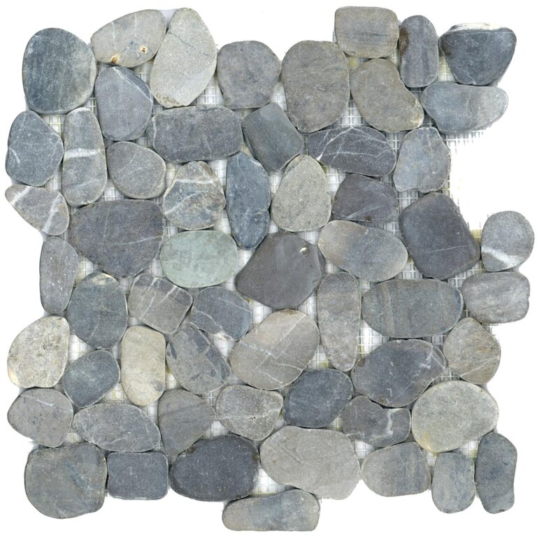 Riverstone Grey Honed Pebble Mosaic